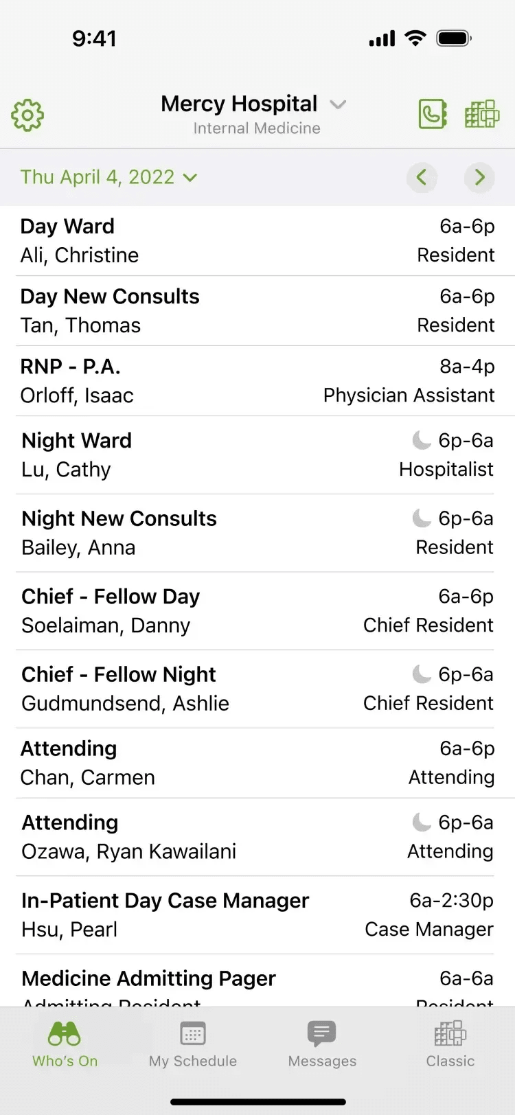 Amion App for iPhone, Android